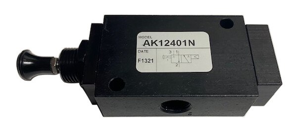 AK12401N Push-Pull Control Valve; 3-WAY; 2 POS; 3/8" NPT 3-Port; w ...