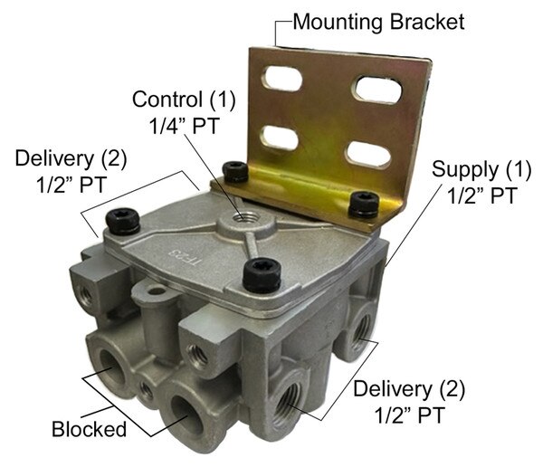 FS803115N Bendix Style R-12 Relay Valve -New | FleetSpec