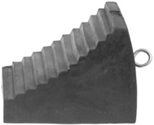 RWC1001 Rubber Wheel Chock; 9 1/2 x 6 1/2 x 7, Contour design | FleetSpec
